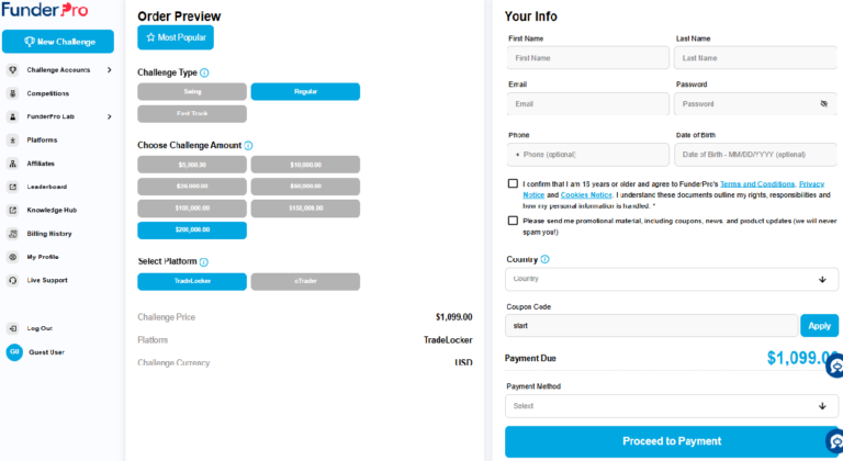 FunderPro Promo Codes & Discount Deals December 2025 » Get 50% Off