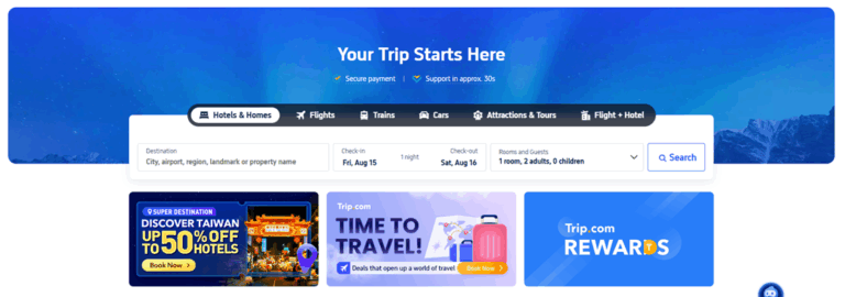 Trip.com My Promo Codes & Discount Deals June 2026 » Get 50% Off